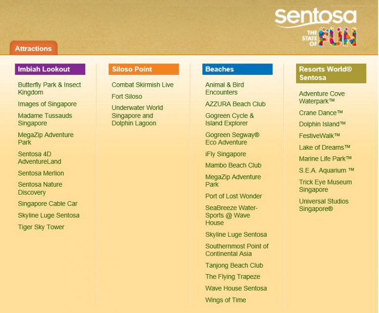 Attractions in Sentosa | The Green Collection, Sentosa Cove